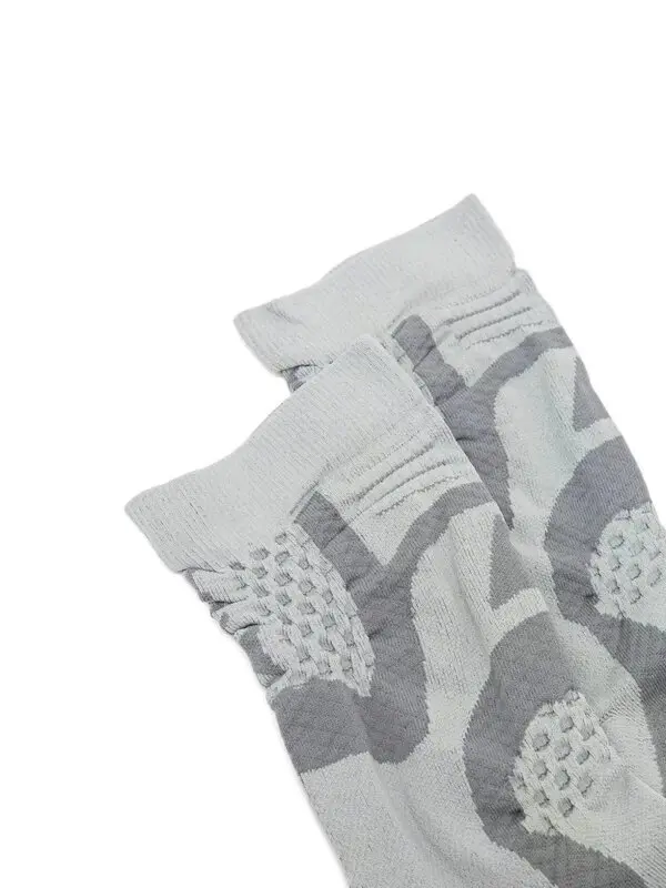 ROA Bones Logo Q-skin Technical Crew Socks - Grey