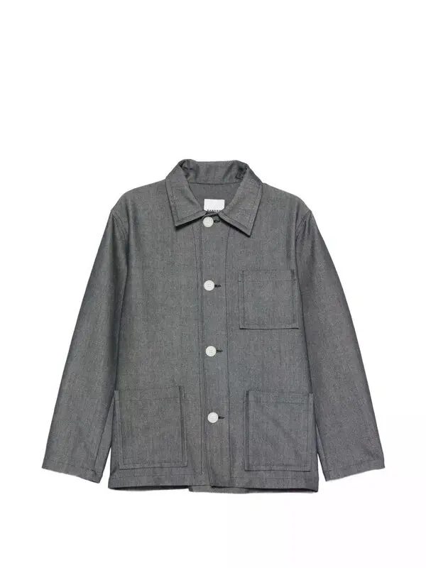 Sandro Denim-effect Worker Jacket