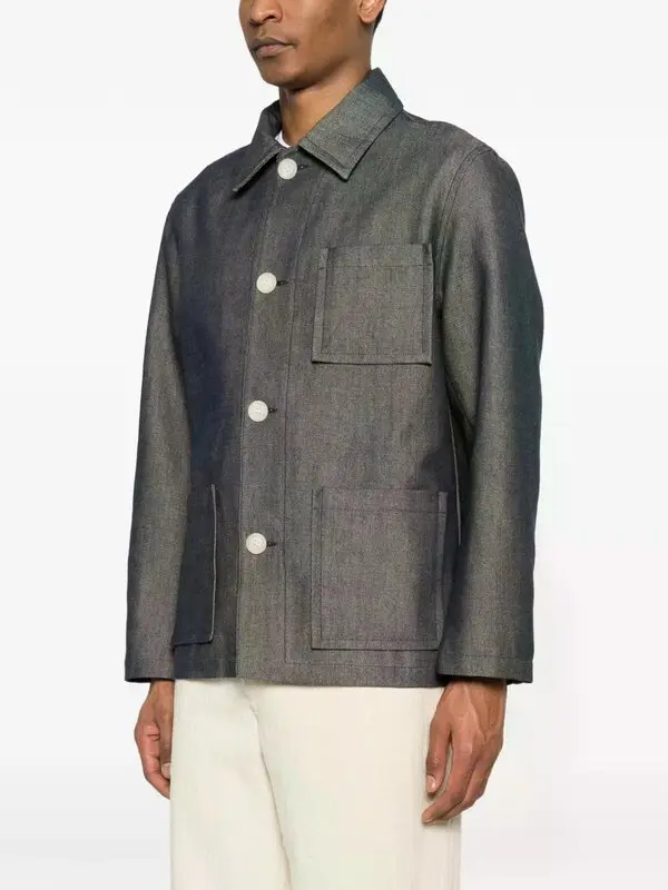 Sandro Denim-effect Worker Jacket