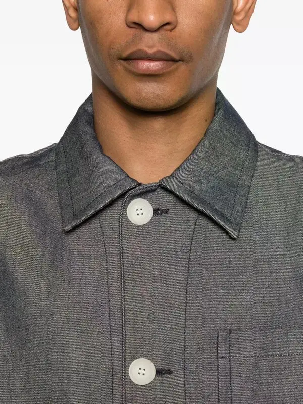 Sandro Denim-effect Worker Jacket