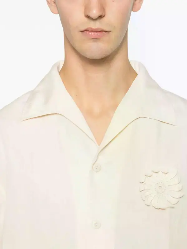 Sandro Loose-fit Floral Crochet Shirt