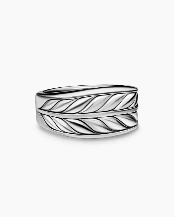 David Yurman Chevron Signet Ring - All Sterling Silver