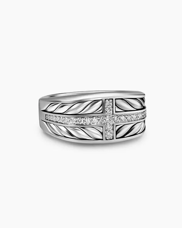 David Yurman Chevron Signet Ring - Diamond