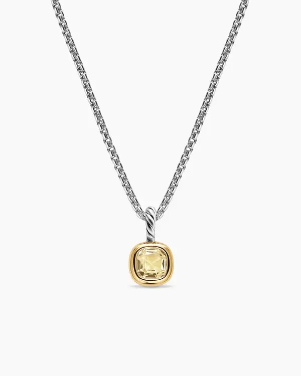 David Yurman Mini Cushion Cut Amulet - Champagne Citrine