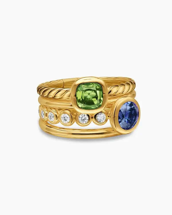David Yurman Dy Mercer® Multi Row Ring - Green Tourmaline