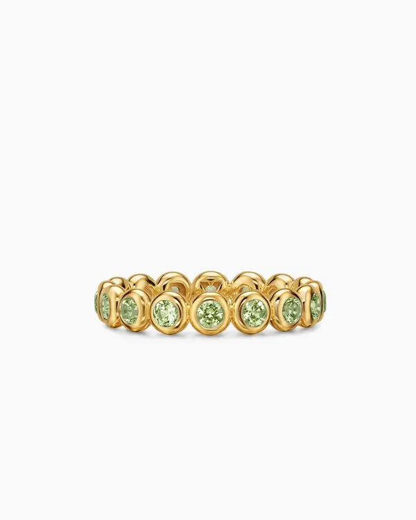 David Yurman Bezel Set Band Ring - Peridot