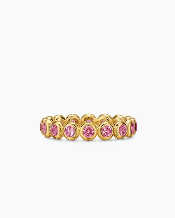 David Yurman Bezel Set Band Ring - Pink Tourmaline