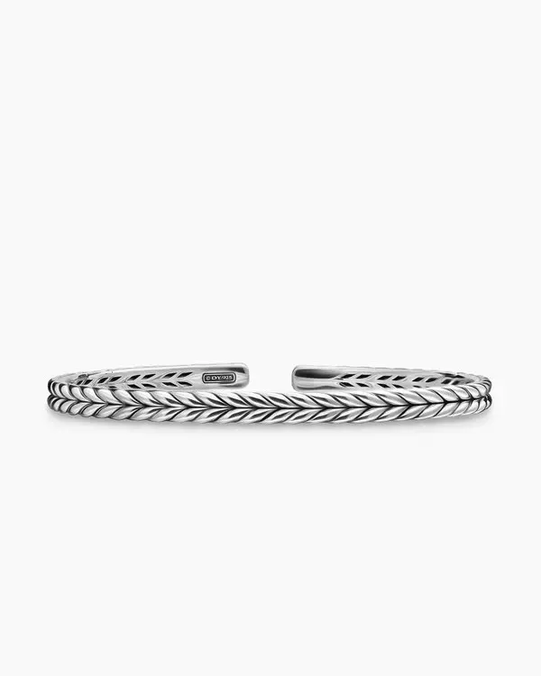David Yurman Chevron Flex Bracelet - All Sterling Silver