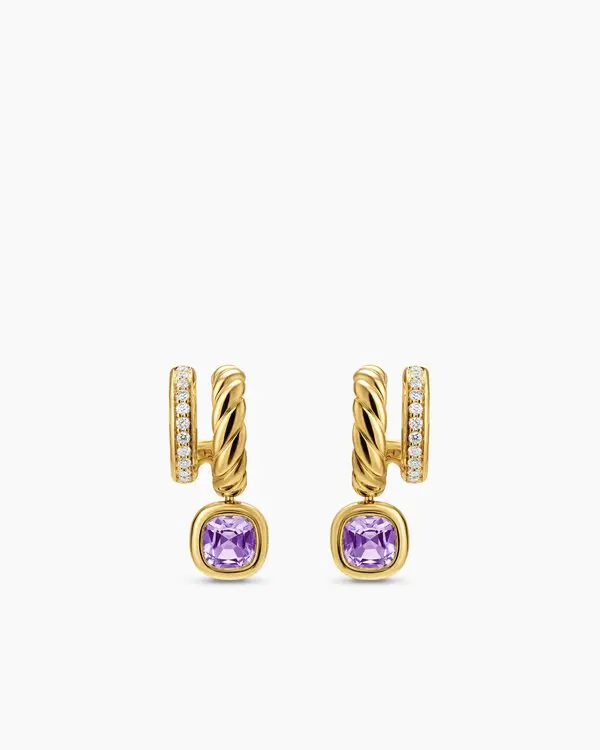 David Yurman Dy Mercer® Color Two Row Drop Earrings - Amethyst