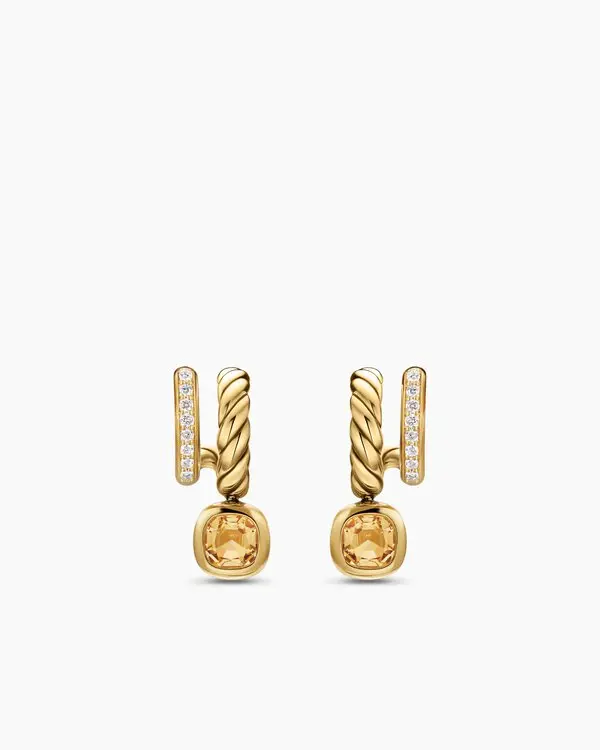 David Yurman Dy Mercer® Color Two Row Drop Earrings - Citrine
