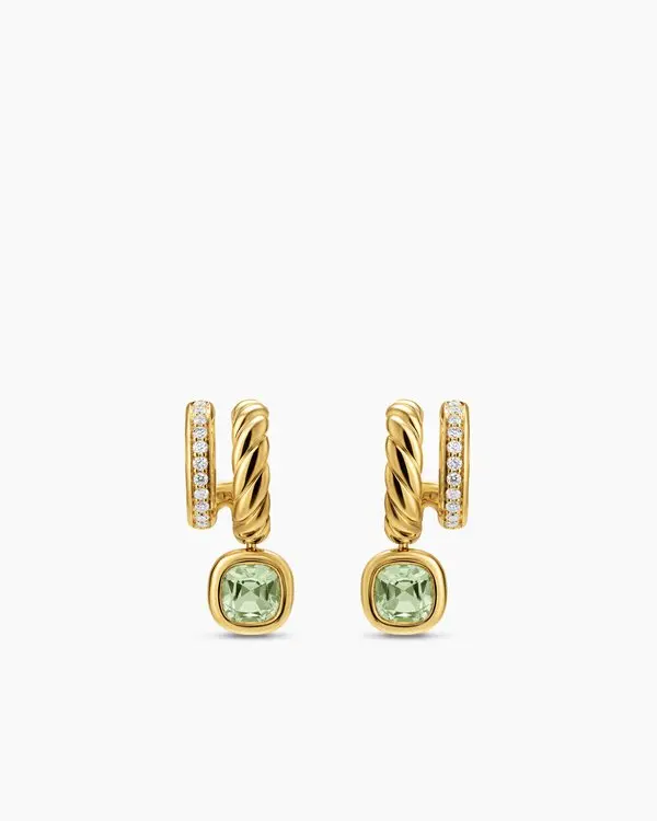 David Yurman Dy Mercer® Color Two Row Drop Earrings - New Prasiolite