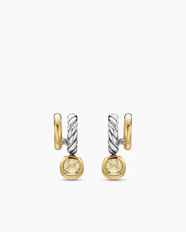 David Yurman Dy Mercer® Color Two Row Drop Earrings - Champagne Citrine