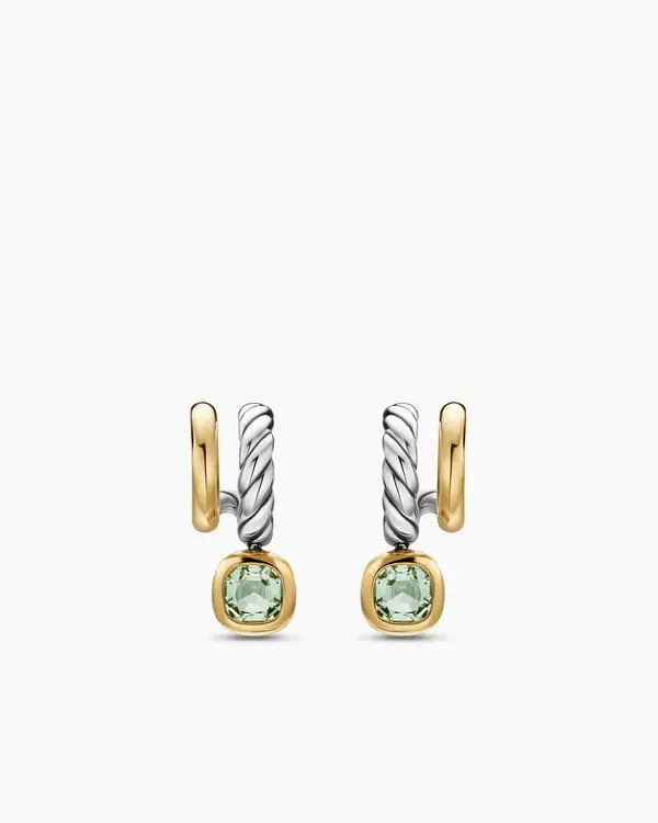 David Yurman Dy Mercer® Color Two Row Drop Earrings - New Prasiolite