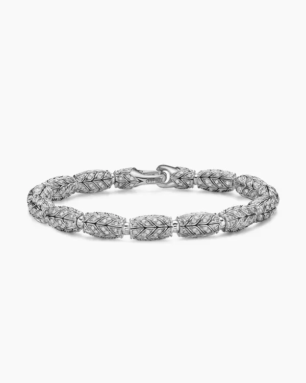 David Yurman Chevron Bead Bracelet - Diamond