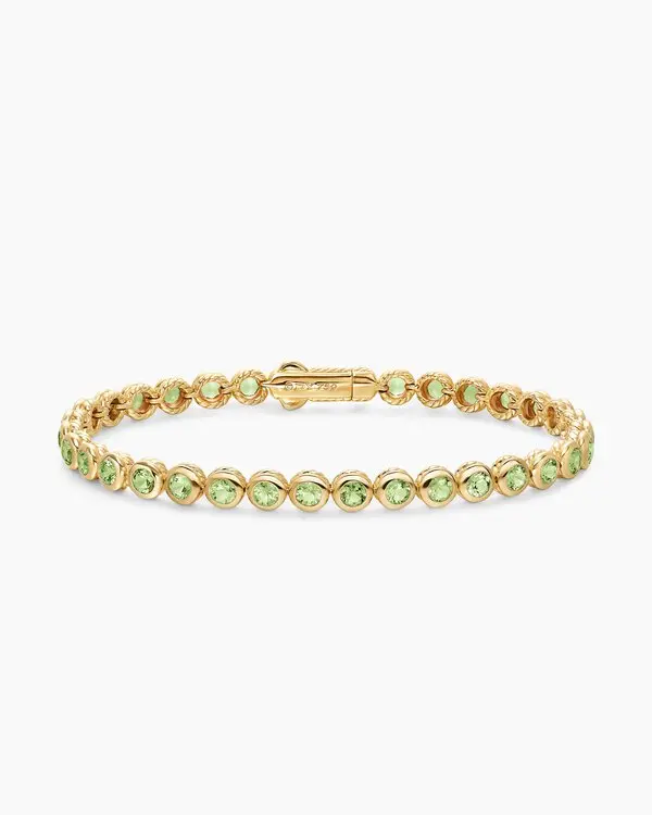 David Yurman Bezel Set Tennis Bracelet - Peridot