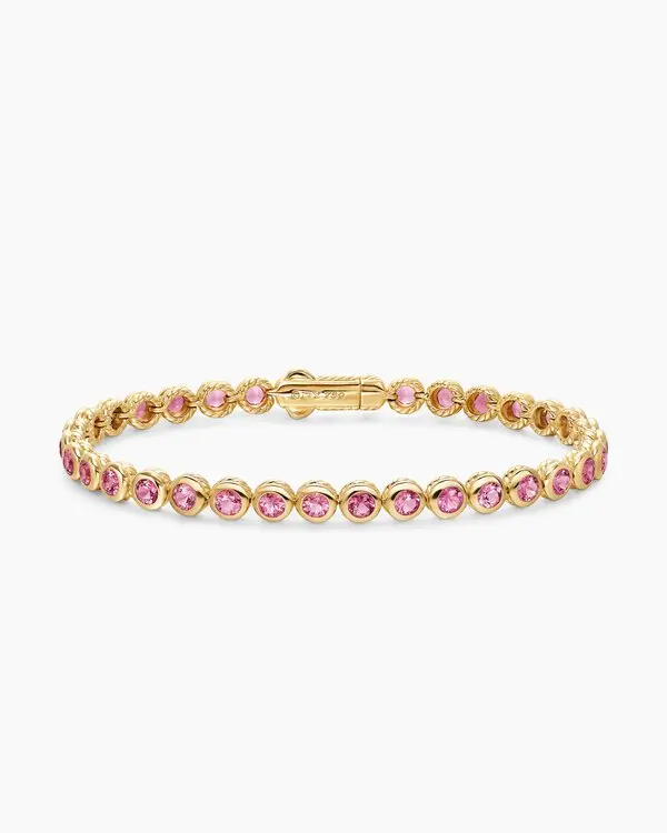 David Yurman Bezel Set Tennis Bracelet - Pink Tourmaline