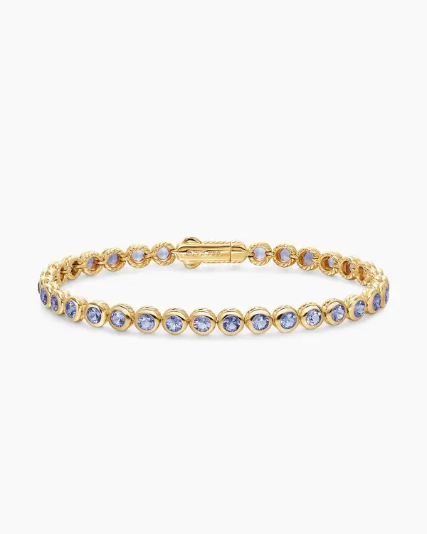 David Yurman Bezel Set Tennis Bracelet - Tanzanite