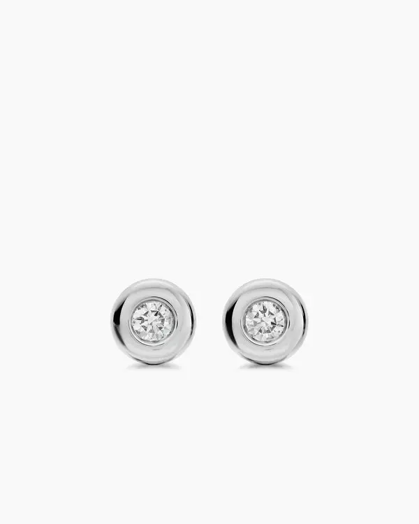 David Yurman Bezel Set Stud Earrings - Diamond