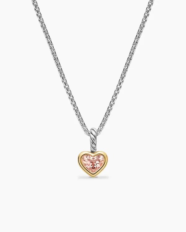 David Yurman Mini Heart Amulet - Morganite