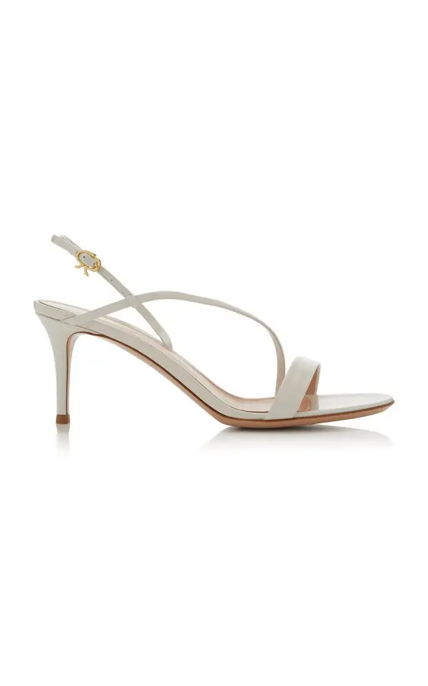 GIANVITO ROSSI Manhattan Leather Sandals - White