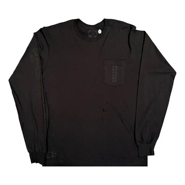 Chrome Hearts Miami Exclusive Cemetery Vertical Logo Long-sleeve - Black