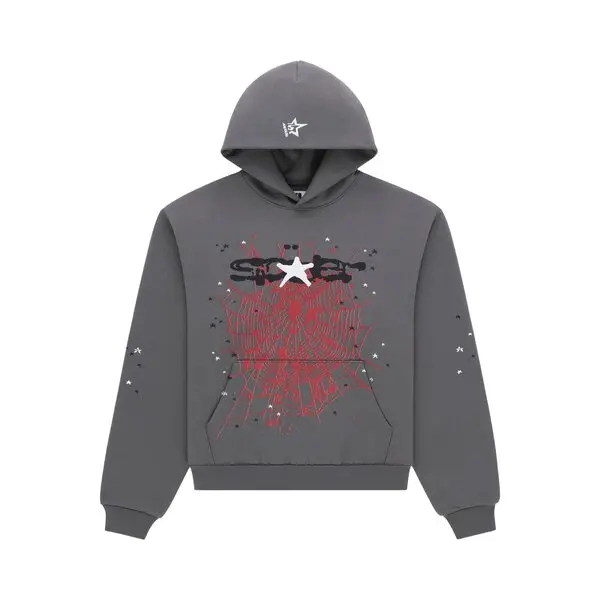 SP5DER Splat Punk Hoodie - Grey