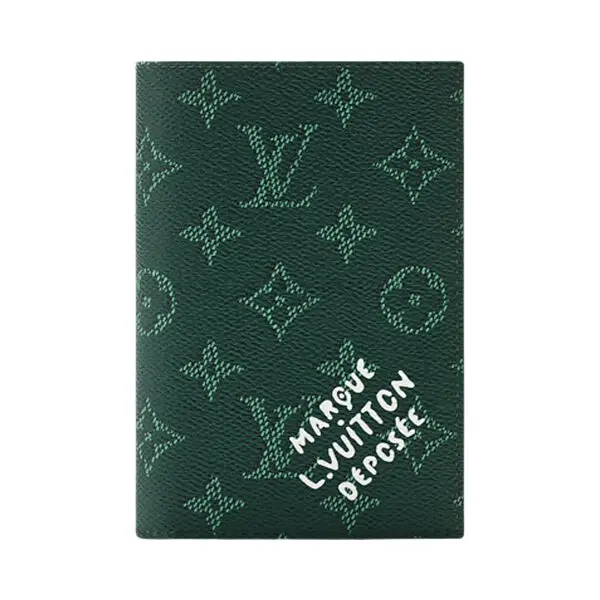 LOUIS VUITTON Passport Cover 'epicea Monogram Heritage Canvas - Green