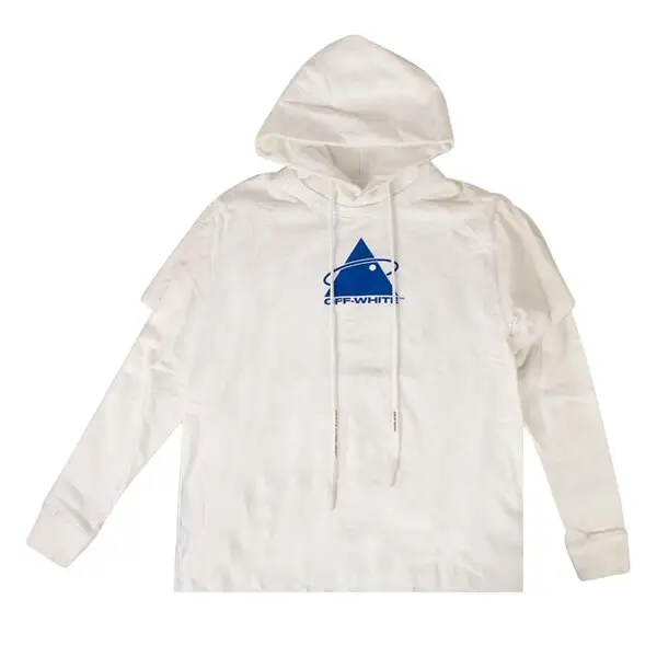 Off-White Triangle Double Sleeve Hooded Sweatshirt