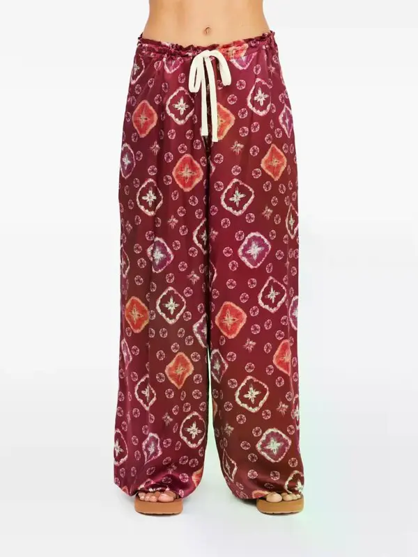 The Upside Miri Kato Wide-leg Silk Trousers