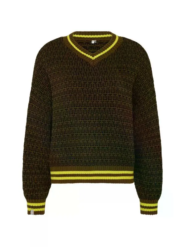 The Upside Castilla Clementine V-neck Sweater - Green