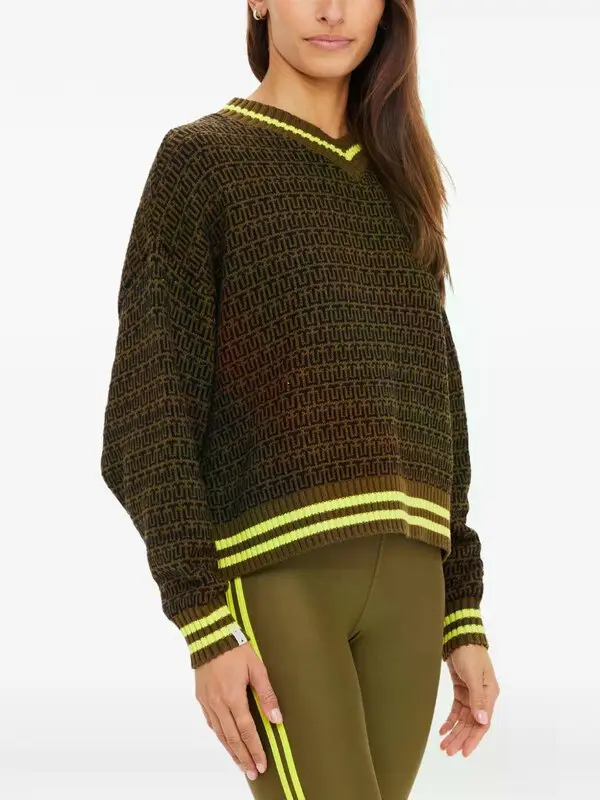 The Upside Castilla Clementine V-neck Sweater - Green