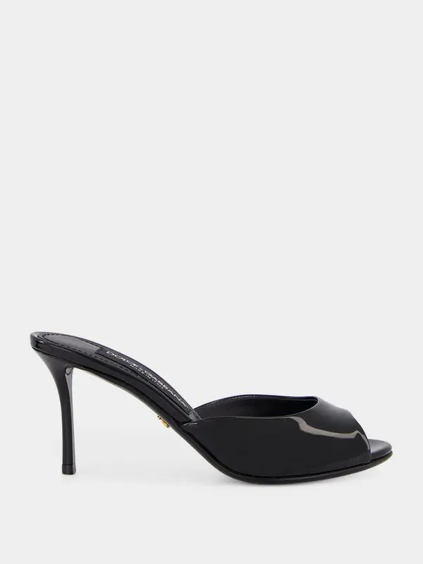 Dolce & Gabbana Patent Leather Keira Mules