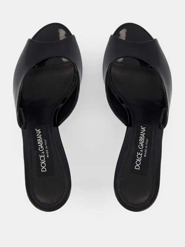 Dolce & Gabbana Patent Leather Keira Mules