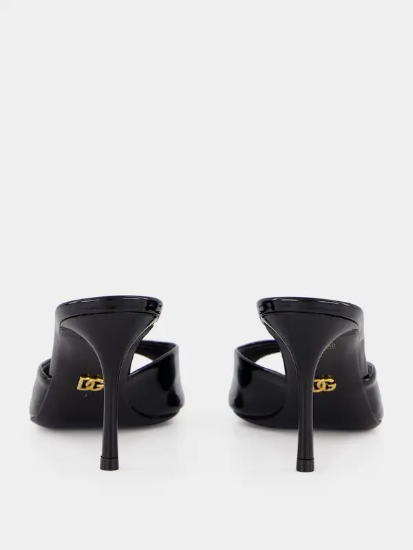 Dolce & Gabbana Patent Leather Keira Mules