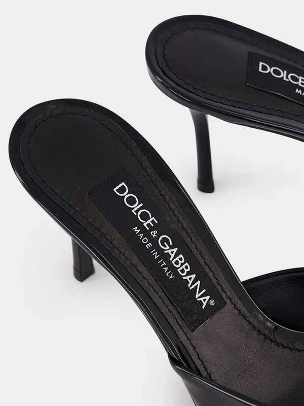 Dolce & Gabbana Patent Leather Keira Mules
