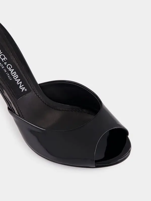 Dolce & Gabbana Patent Leather Keira Mules