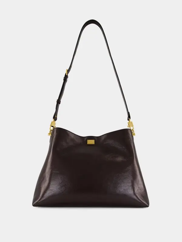 Dolce & Gabbana Large Vittoria Shoulder Bag - Brown