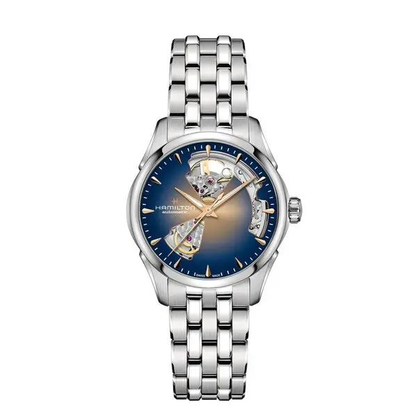 Hamilton Jazzmaster Open Heart Lady Auto Champaigne Dial Watch 36mm - Stainless Steel