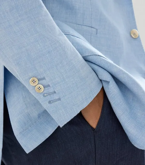Brunello Cucinelli Linen-wool Deconstructed Blazer