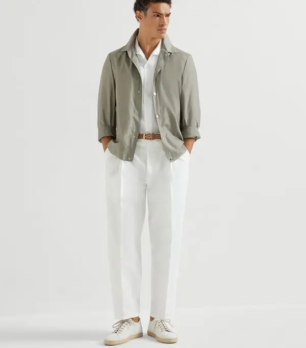 Brunello Cucinelli Silk-blend Water-resistant Shirt Jacket