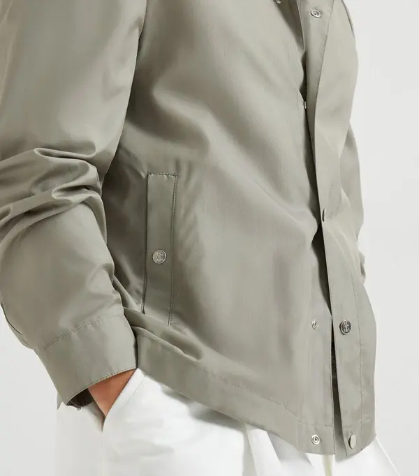 Brunello Cucinelli Silk-blend Water-resistant Shirt Jacket