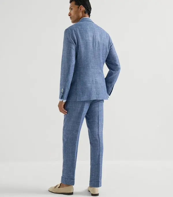 Brunello Cucinelli Wool-linen-silk-cashmere 2-piece Suit - Blue