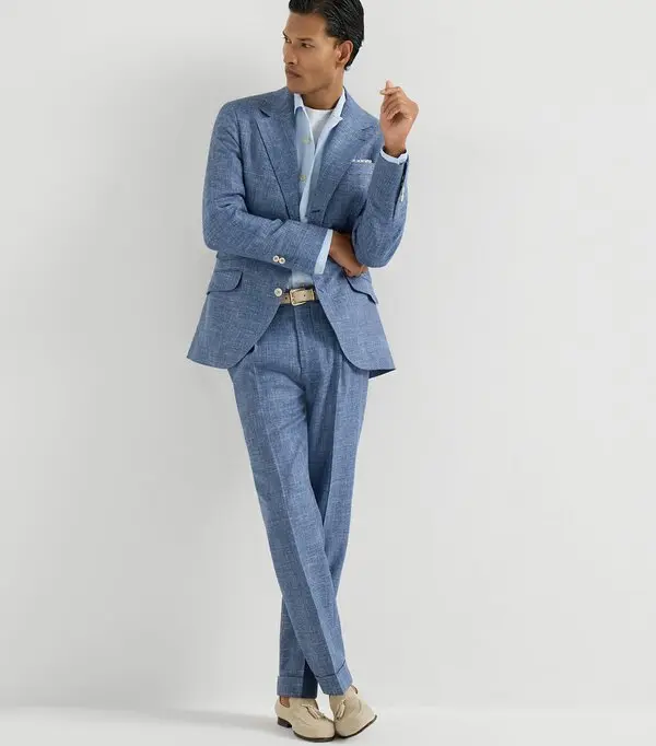 Brunello Cucinelli Wool-linen-silk-cashmere 2-piece Suit - Blue