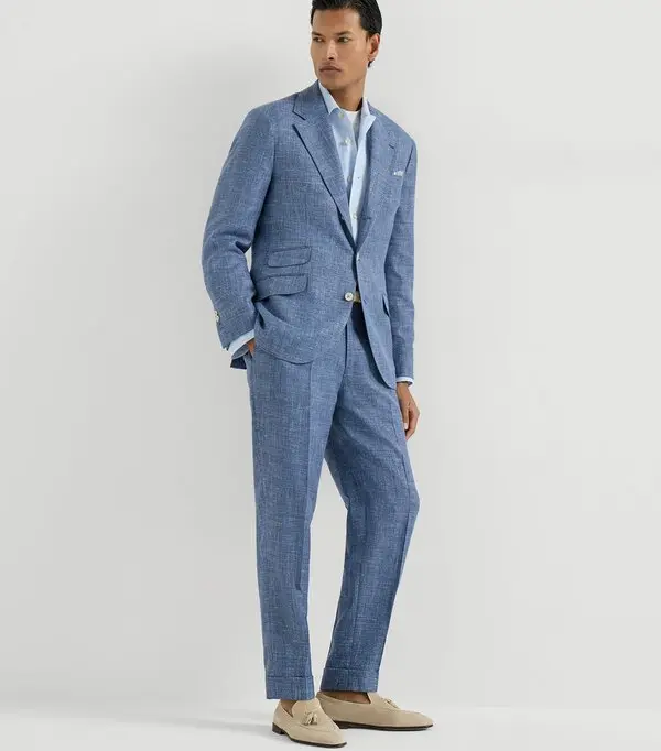 Brunello Cucinelli Wool-linen-silk-cashmere 2-piece Suit - Blue