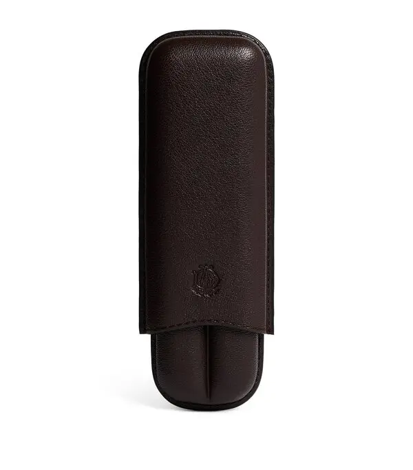 Dunhill Leather Double Cigar Case - Brown
