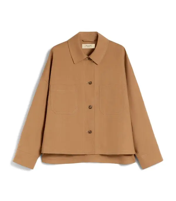 Max Mara Cotton-linen Shirt Jacket - Brown