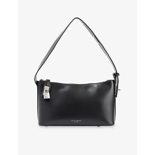 VERAFIED Leather Hobo Shoulder Bag - Black