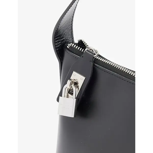 VERAFIED Leather Hobo Shoulder Bag - Black