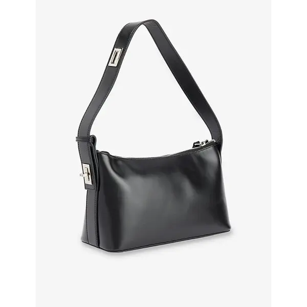 VERAFIED Leather Hobo Shoulder Bag - Black