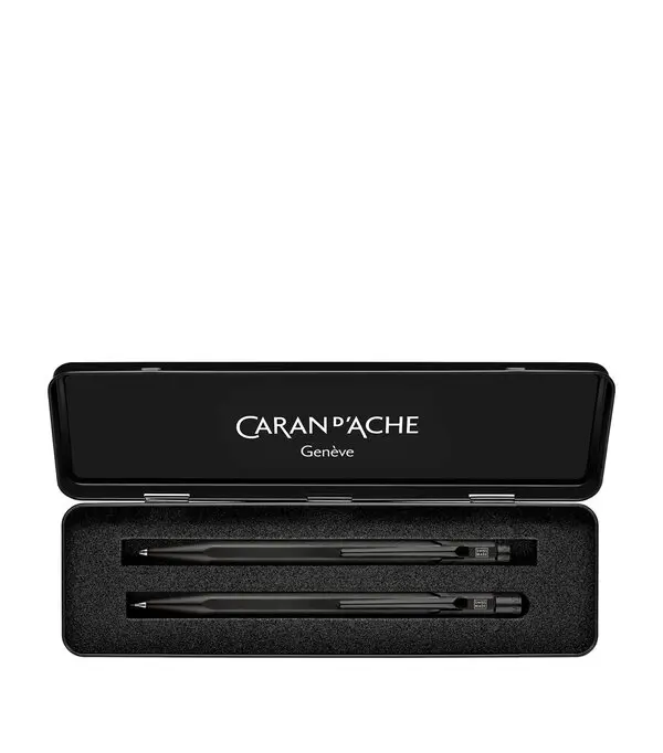 CARAN D'ACHE Edition Ballpoint Pen And Mechanical Pencil Set - Black